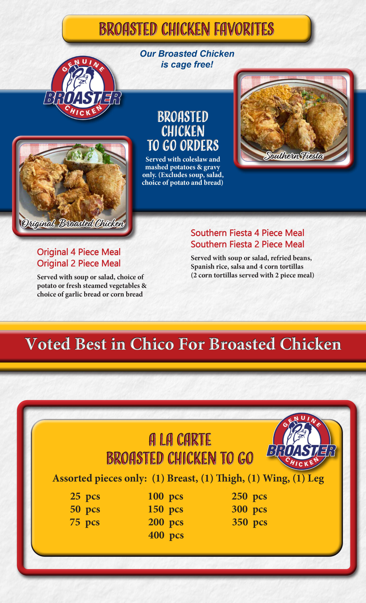 Our Menu – Cozy Diner Chico
